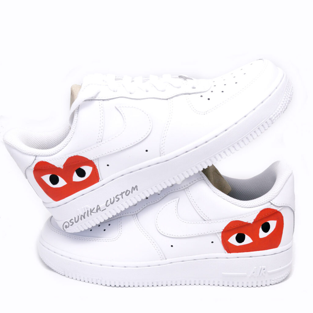 Custom Air Force 1 AF1 CDG Red